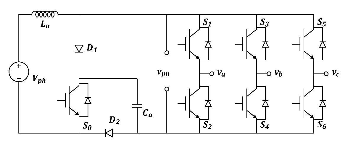 Quasi-switched inverter using space vector pulse width modulation with triangular comparison for ...
