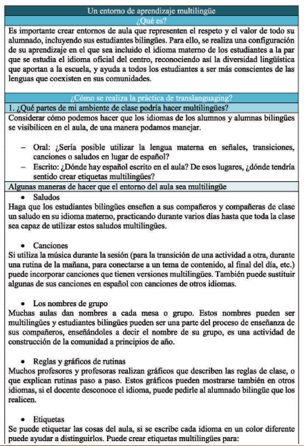 TRANSLANGUAGING COMO ESTRATEGIA DE APRENDIZAJE DE L2