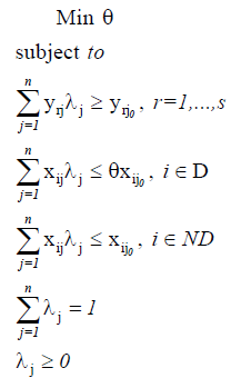 A multiobjective approach for non-discretionary variables in data envelopment analysis