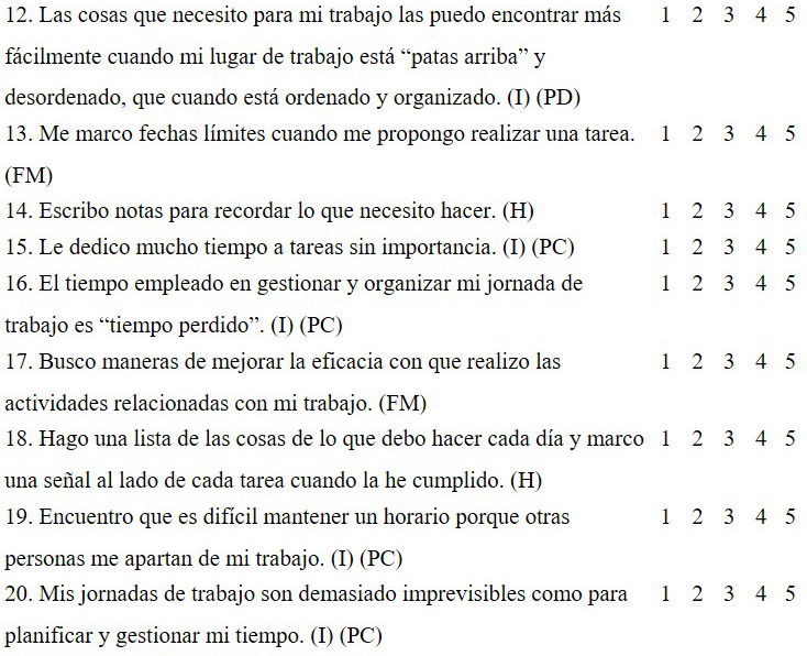 Estructura factorial y propiedades psicométricas de la Time Management ...