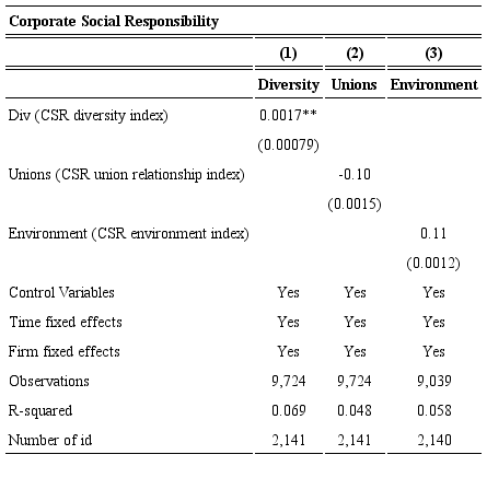 Do corporations care? Corporate Social Responsibility and firm’s engagement