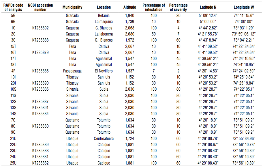Identification and distribution of whiteflies (Hemiptera: Aleyrodidae) in tomato crops (Solanum ...