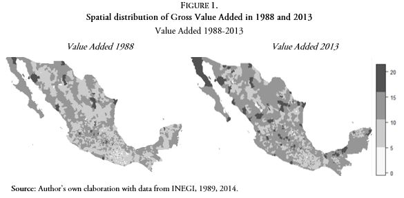 Spatial diffusion of economic growth and externalities in Mexico