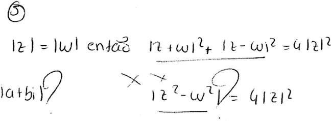Erros em esquemas de demonstração com números complexos1
