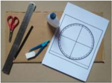 O instrumento jacente no plano em uma prática no laboratório de ensino ...