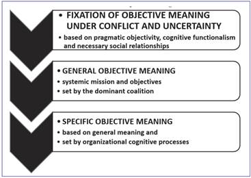Objective meaning fixation: organizational cognitive processes under ...