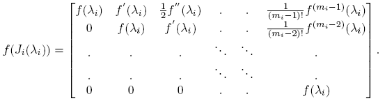 Forma de Jordan de la derivada de Fréchet de funciones matriciales