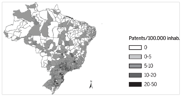 Determinants and spatial dependence of innovation in Brazilian regions ...