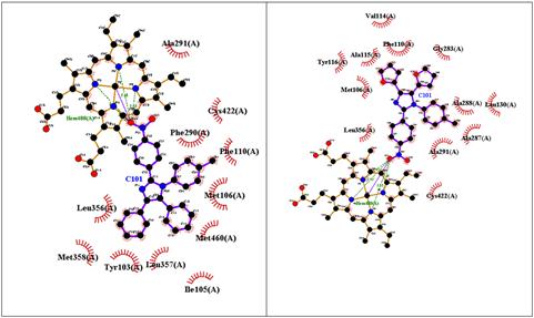 Acoplamiento molecular de la interacción de imidazoles 4,5-fenil y 4,5 ...