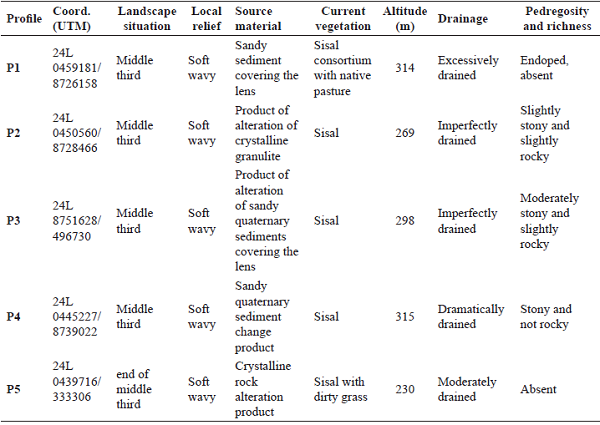 Chemical, physical and mineralogical attributes of the soils of the ...