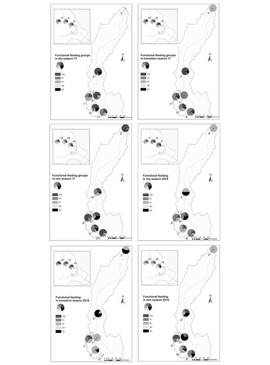 Altitudinal distribution of the functional feeding groups of aquatic ...