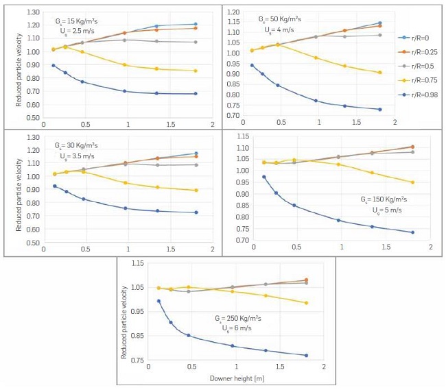 COMPUTATIONAL STUDY OF PARTICLE DISTRIBUTION DEVELOPMENT IN A COLD-FLOW LABORATORY SCALE DOWNER ...