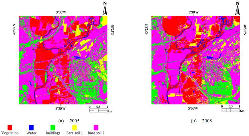 Evaluation of spectral similarity indices in unsupervised change detection approaches