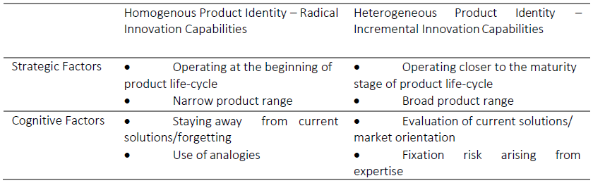 EFFECTS OF INNOVATION TYPES ON PRODUCT IDENTITIES: DOES RADICAL ...