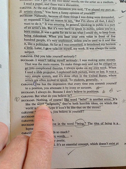 Marcel Duchamp: la escritura en reversa
