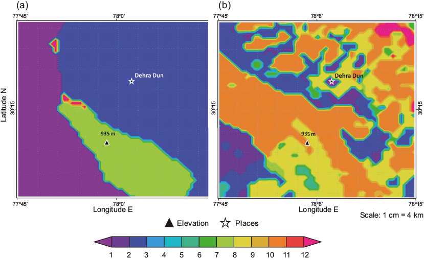 Impact of updating land surface data on micrometeorological weather simulations from the WRF model