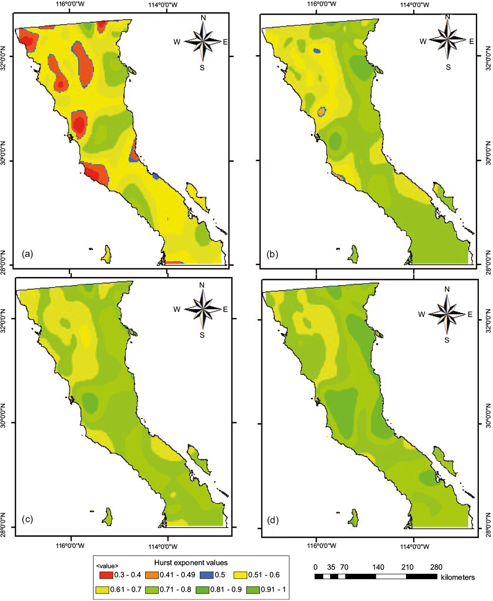 Spatial and temporal Hurst exponent variability of rainfall series ...