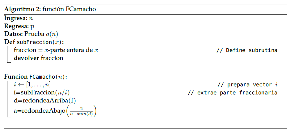 Análisis computacional a “Una fórmula que genera números primos”