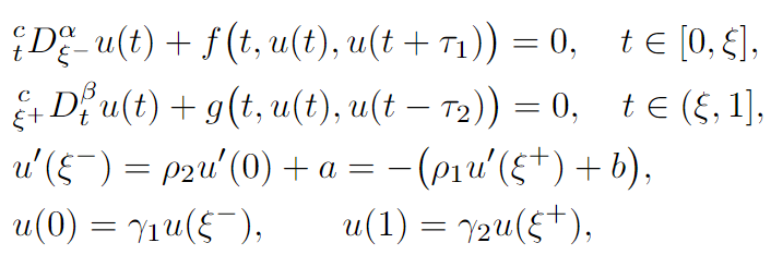 On the boundary value problems of piecewise differentialequations with left-right fractional ...