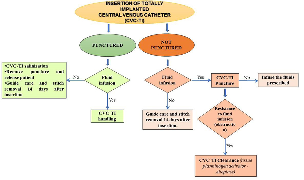 CARE PROTOCOL WITH TOTALY IMPLANTED VENOUS CATHETER: A COLLECTIVE ...