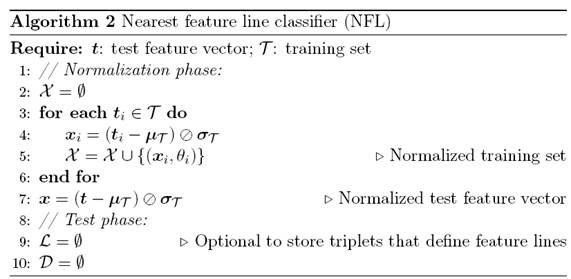 Leave-one-out Evaluation of the Nearest Feature Line and the Rectified Nearest Feature Line ...