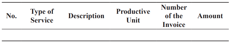 Identification of the Services in Four Integral Managerial Base Units ...